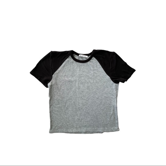 Zara | Tops | Zara Black And Grey Cropt Top Size L | Poshmark